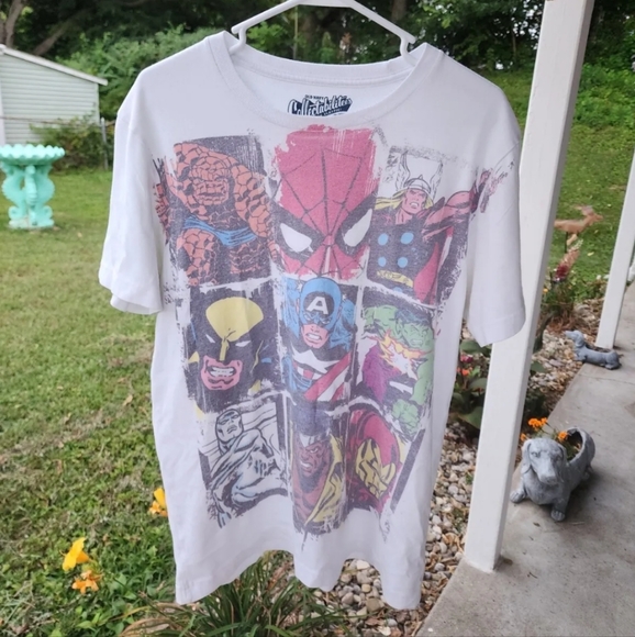 Old Navy | Shirts | Old Navy Marvel Superhero Shirt Collectabilitees M ...